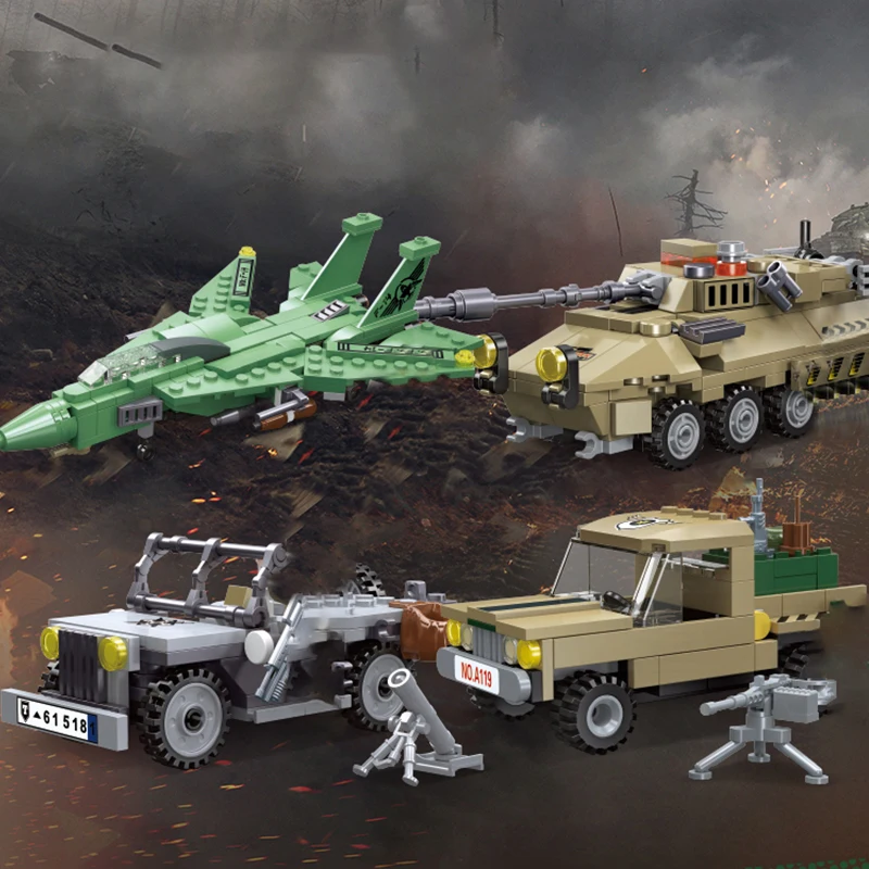 Serie-militare-Building-Blocks-WW2-Heavy-Tank-Vehicle-Fighter-modello ...