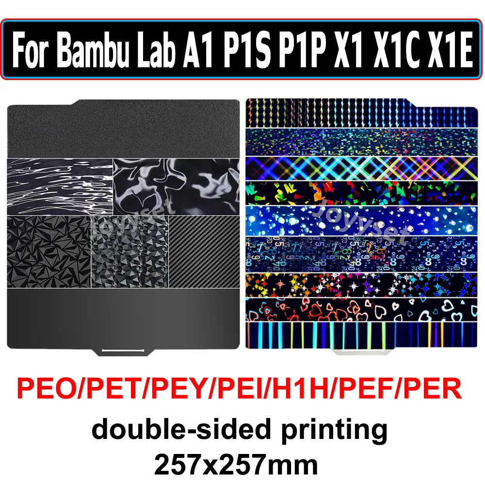 Pei-Sheet-257x257-For-Bambulab-P1S-A1-Build-Plate-X1-Carbon-Spring ...