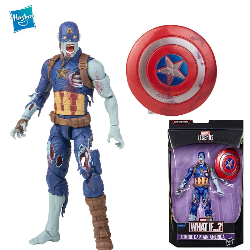 Hasbro Marvel Legends Zombie figura de acción de Capitán América, modelo de juguete ...