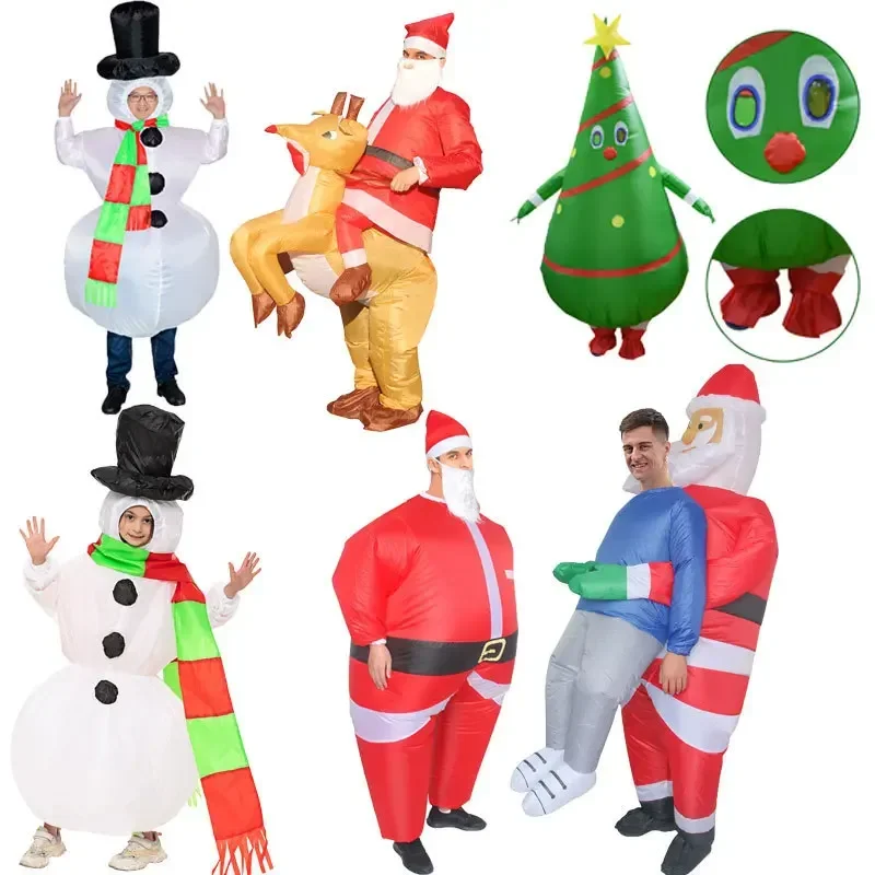 Christmas-Funny-Inflatable-Costumes-Santa-Claus-Elk-Snowman-Tree-Adult ...
