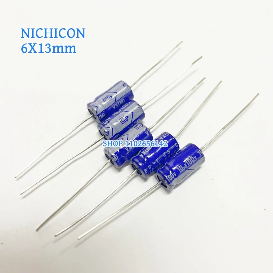 10pcs-100UF-10V-Nichicon-VX-Axial-Electrolytic-Capacitor-10V100UF-6-3V-100UF-HI-FI-Electrolytic ...