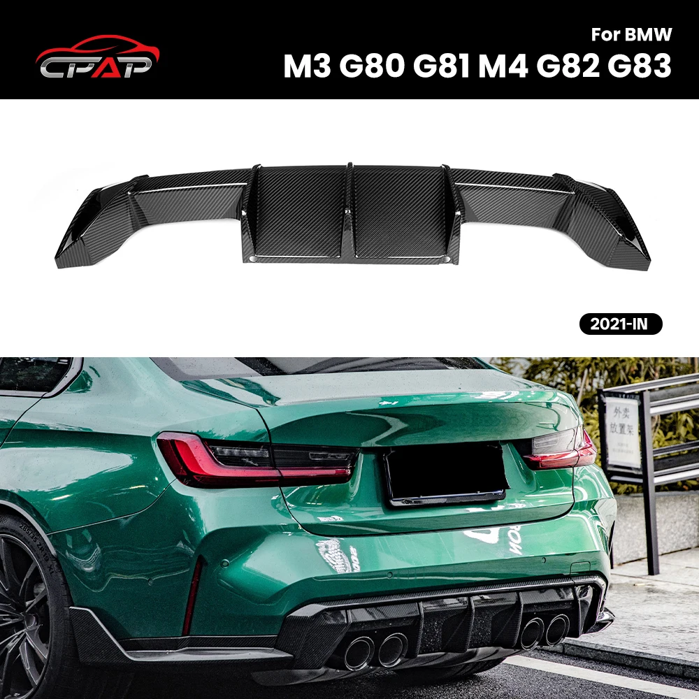 Real Dry Carbon Fiber Rear Bumper Diffuser Lip Splitters for BMW M3 G80 ...