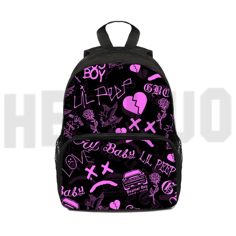 Hip-Hop-Rapper-Lil-Peep-Backpack-Children-12-16-Inch-Mini-Bag-3D ...