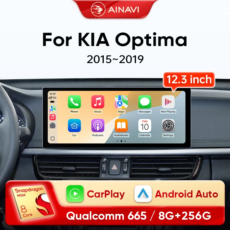 AINAVI 12,3 ''Radio Multimedia para coche para KIA Optima 2015-2019 K5 ...