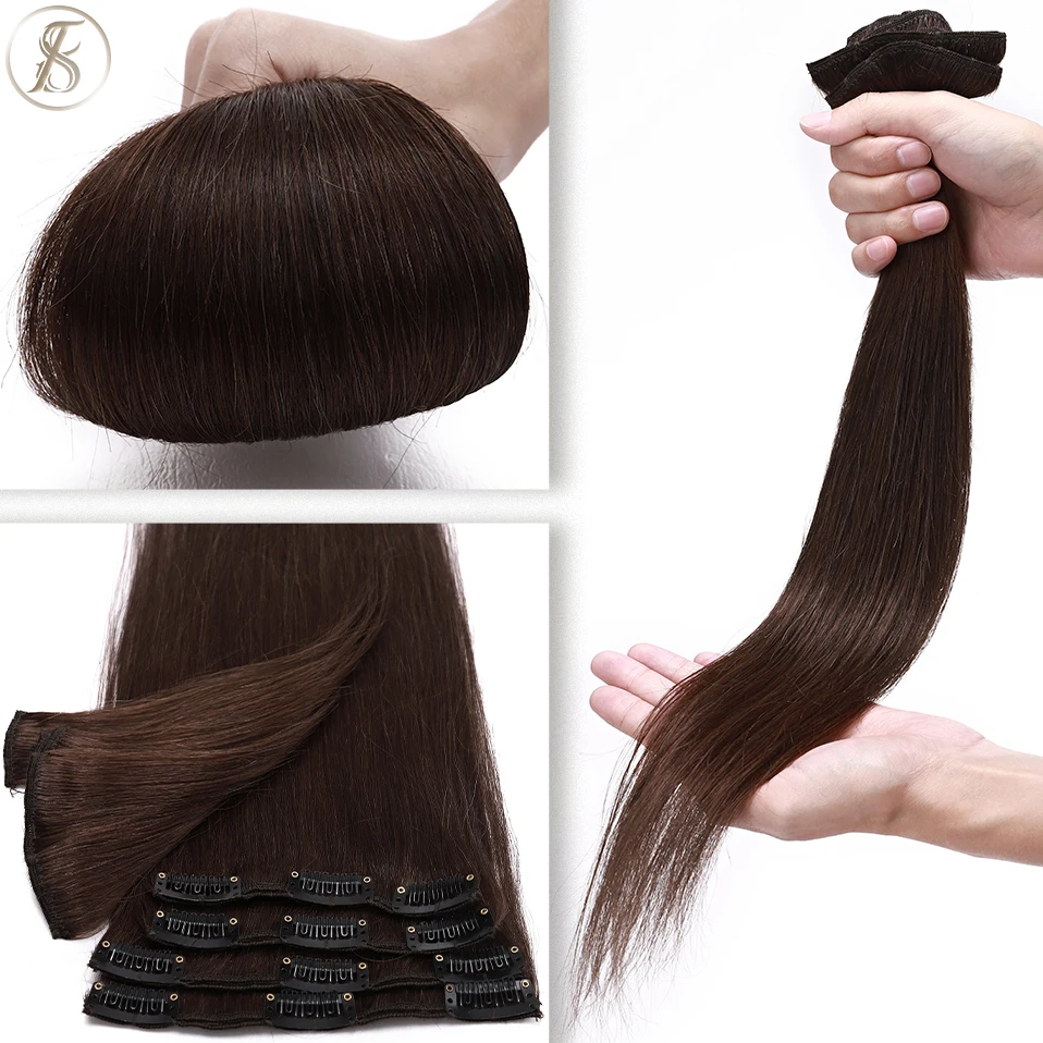 TESS 50-80g Natural Hair Extensions Clip In Human Hair Extensions ...