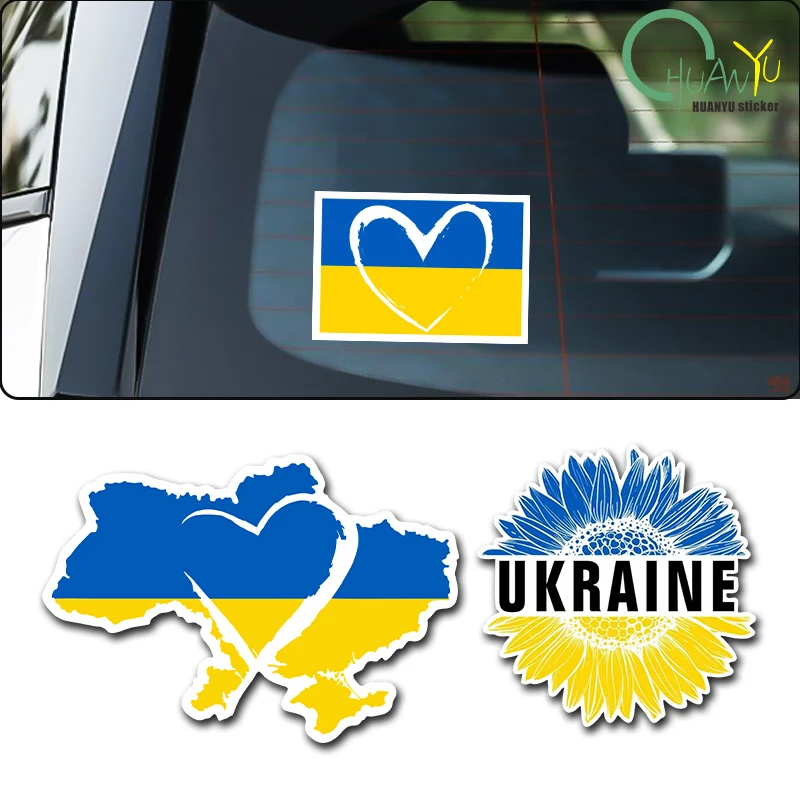 Sign Car Sticker Ukraine Sunflower Ukrainian Classic Round Sticker ...