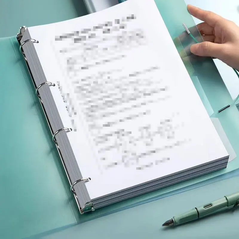 A4-Binder-O-Type-Punch-Folder-4-Hole-Transparent-Shell-PP-Folder ...