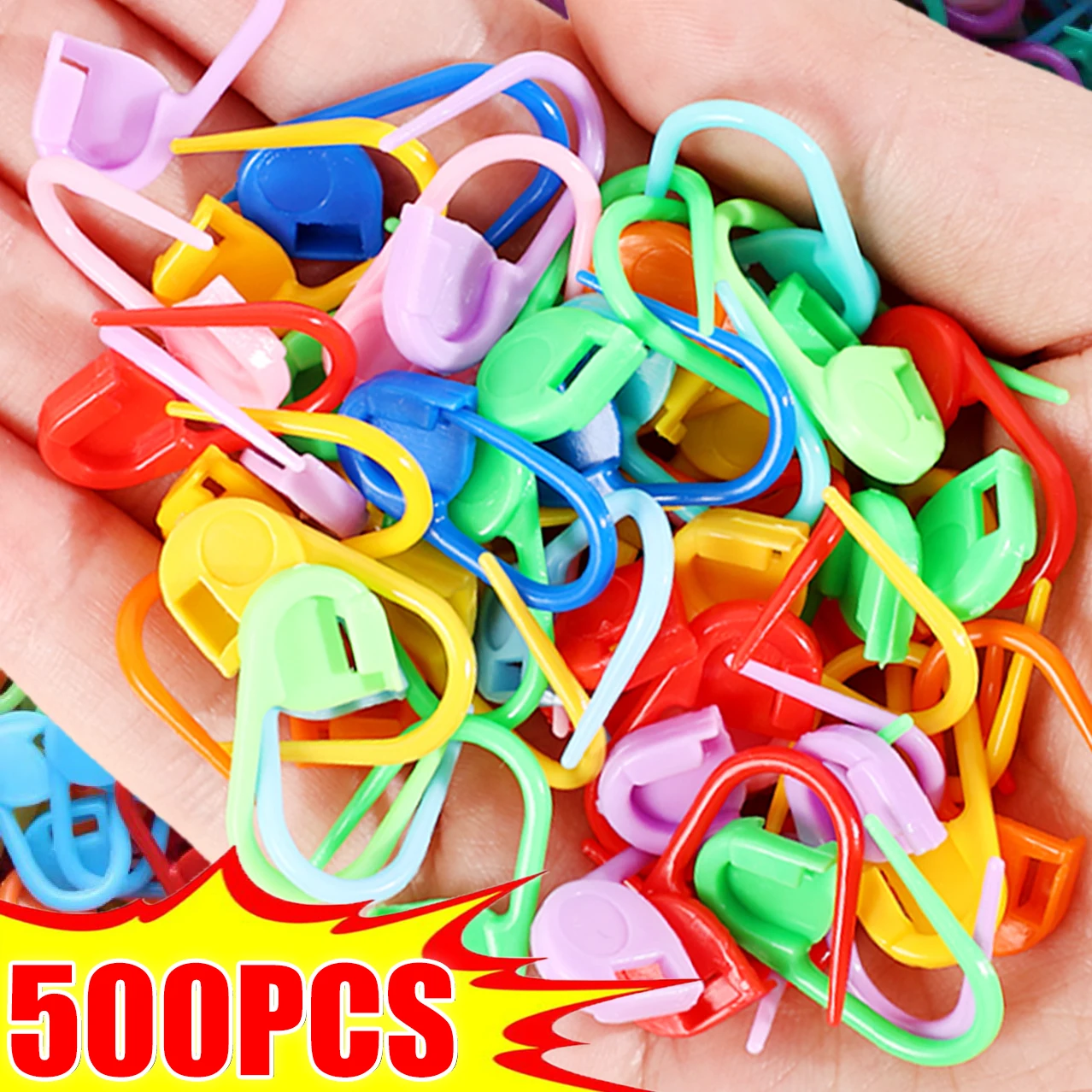 500-50PCS-Knitting-Marking-Pins-Colorful-Plastic-Resin-Mini-Clips ...