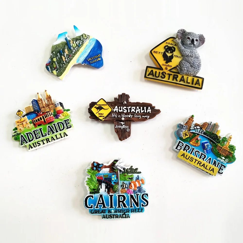 Australia Tourist Souvenir Decorative Fridge Magnets Brisrane Adelaide ...