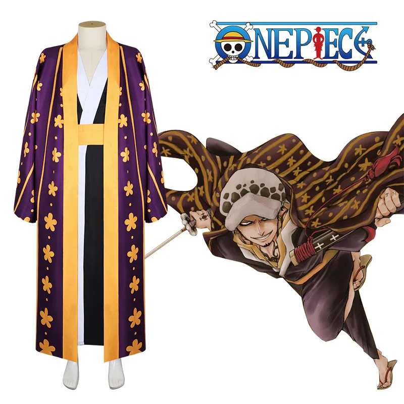 Anime-Film-Character-Trafalgar-D-Water-Law-Cosplay-Costume-Kimono-Robe ...