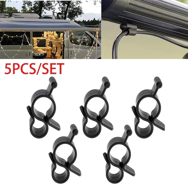 5Pcs-RV-Camping-Awning-Side-Hook-Rope-Light-Clips-Black-Tent-Hooks ...