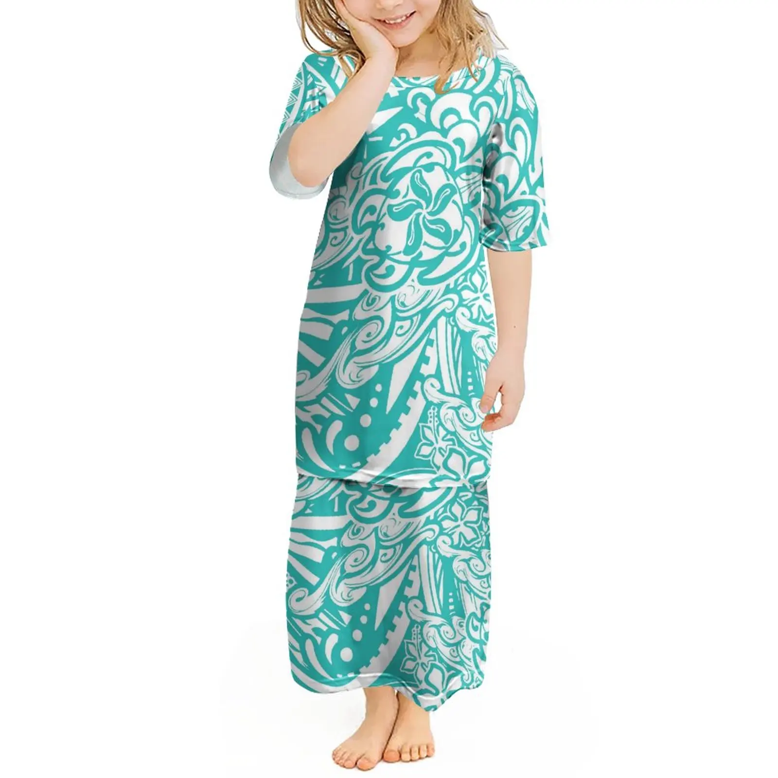 High quality New Puletasi Polynesian Tribal Samoan Pattern Printed Baby ...