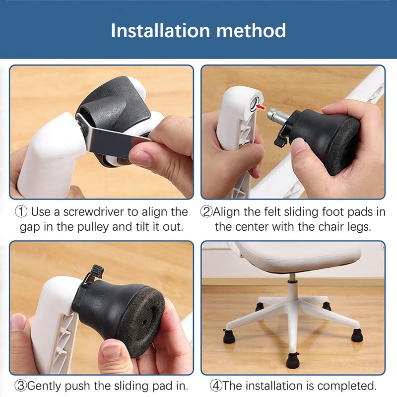 Chair-Wheels-Casters-Office-Stopper-Caster-Glides-Fixed-Chairs-Carpet ...