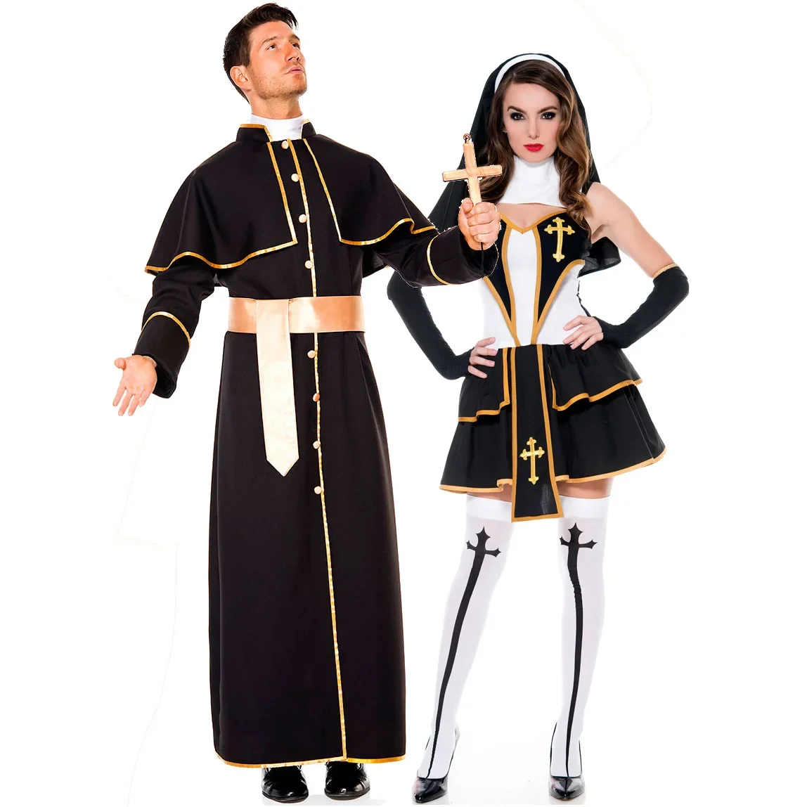 Halloween-Cosplay-Costumes-Props-Women-Lady-Nun-Superior-Halloween ...