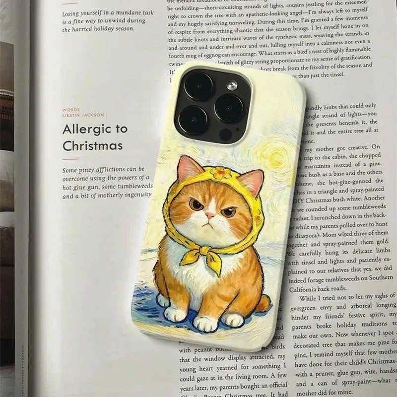 Cute Ginger Cat Watercolor Style Adorable Artistic Phone Case for ...