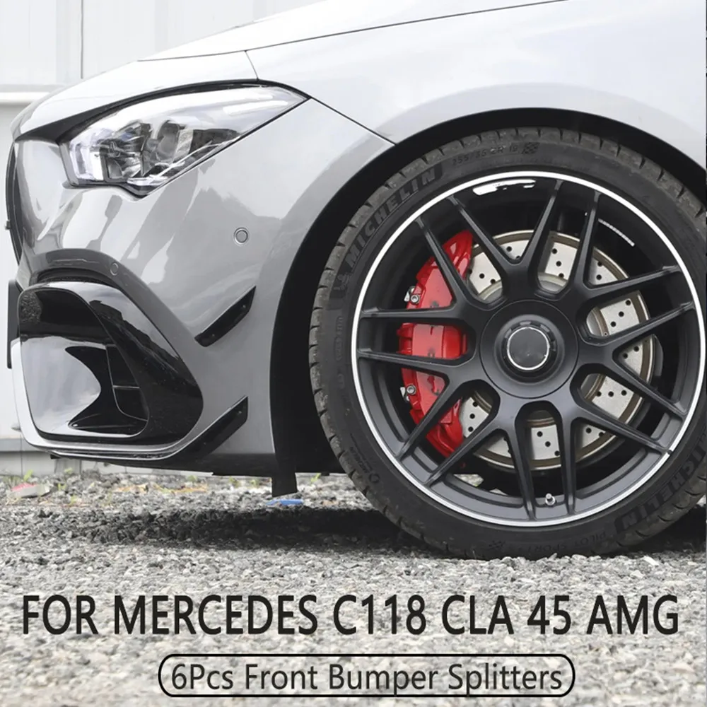 6Pcs Frente Car Bumper Lip Spoiler Splitter Lâmina De Ar C118 CLA45 ...
