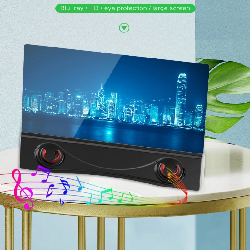F12 UK 3D Mobile Phone Screen Magnifier Bluetooth Stereo Speaker HD ...