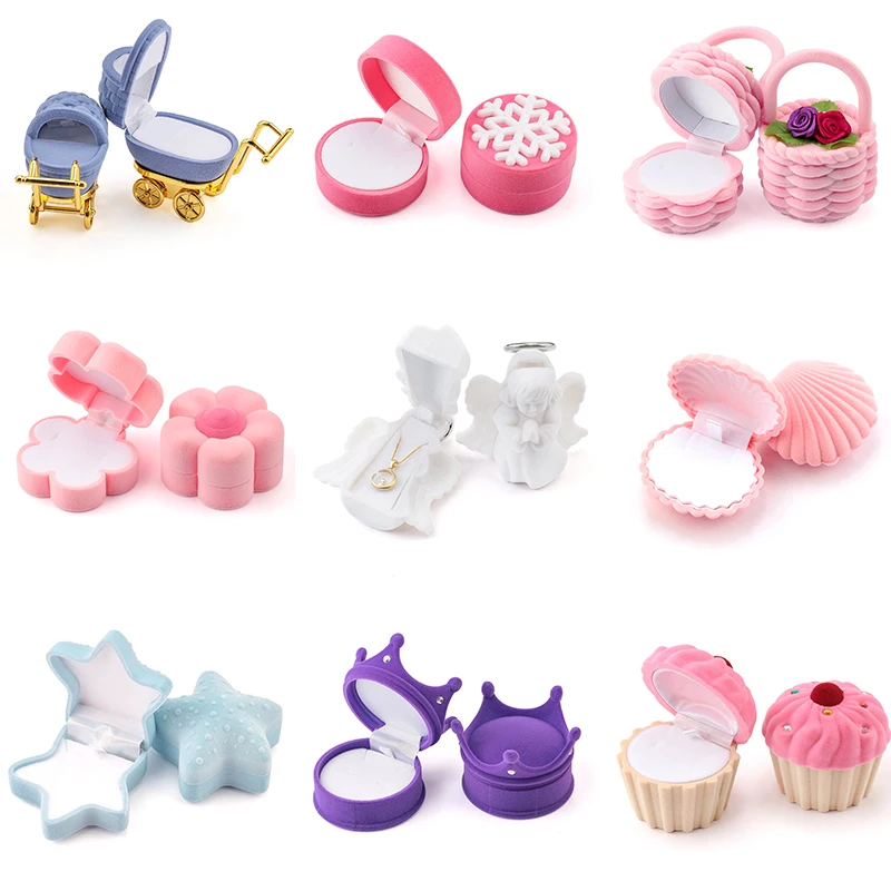 QIAO — Jolie boîte à bijoux couverte de velours, 16 modèles disponibles ...