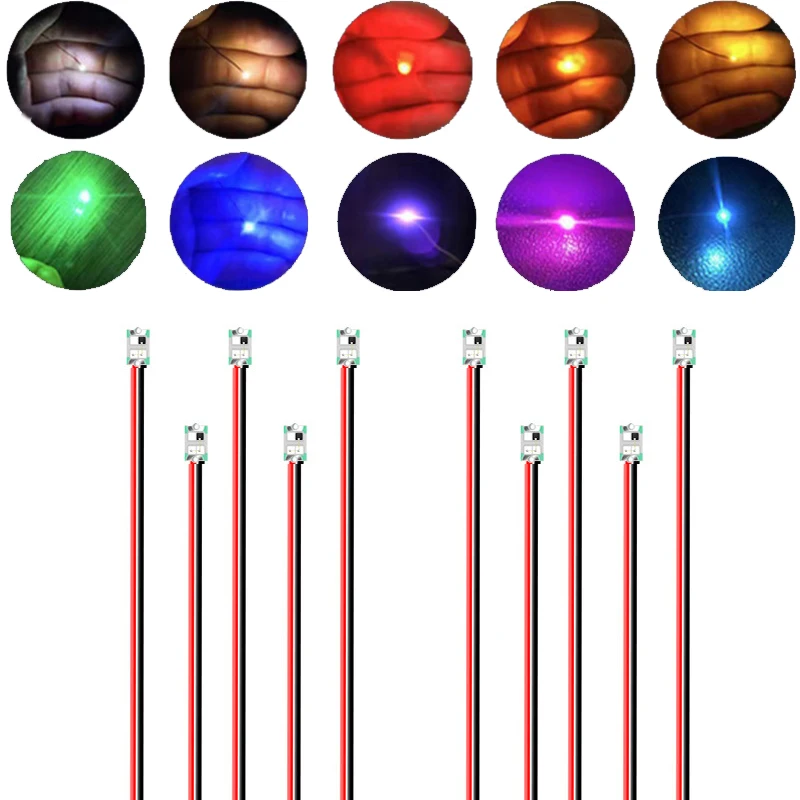 20Pcs-SMD-3V-Led-Light-0805-1206-Type-With-Wired-Diy-Materials-For ...