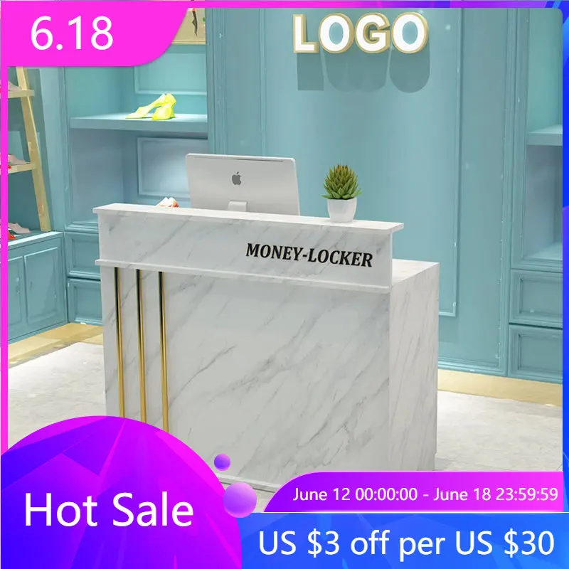 Cashier Simple Modern Small Bar Counter Reception Desk Beauty Institute ...