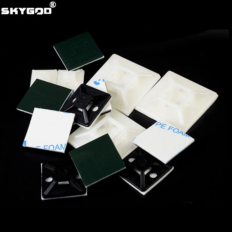 50-Uds-Abrazaderas-de-Cable-tipo-HS-Clip-de-Cable-autoadhesivo-soporte ...