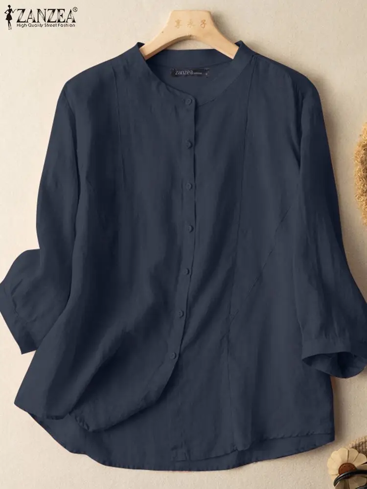 ZANZEA-camicetta-da-donna-di-moda-estiva-tinta-unita-3-4-maglie-a ...