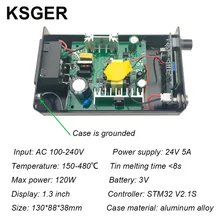 KSGER T12 Soldering Station Iron Tips STM32 V2.1S OLED DIY FX9501 ...