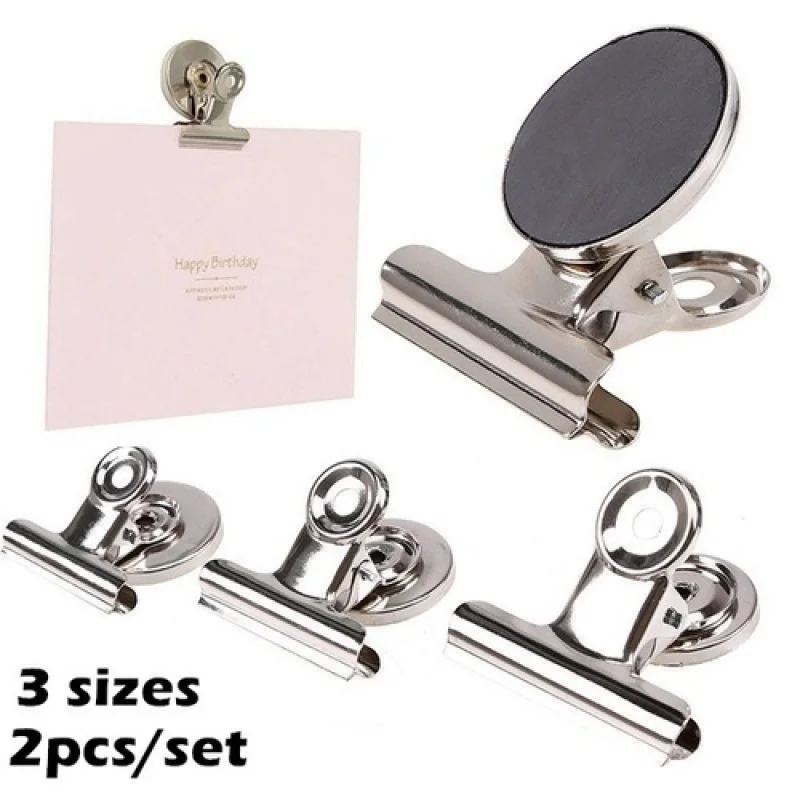 3Sizes-Metal-Round-Fridge-Magnetic-Stickers-Clips-Fridge-Wall-Memo-Note ...