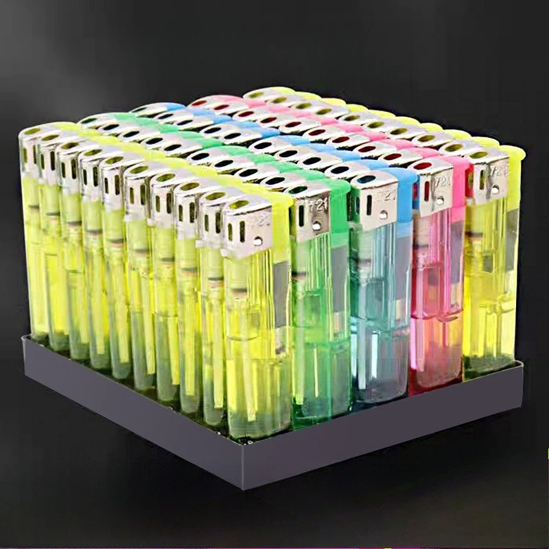 1Pc/50Pcs Wholesale Disposable Plastic Lighters| Transparent Open Flame ...