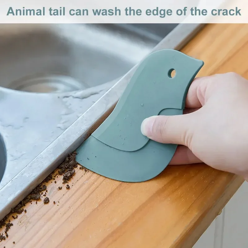 Baking-Scraper-Soft-Animal-Shape-Household-Oil-Dish-Plate-Cleaning ...