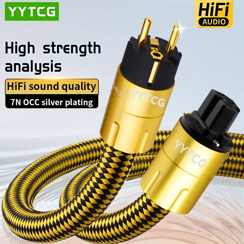 Power-Cable-HiFi-7N-OCC-Audio-Cable-EU-US-Power-Plug-Cable-For-CD ...