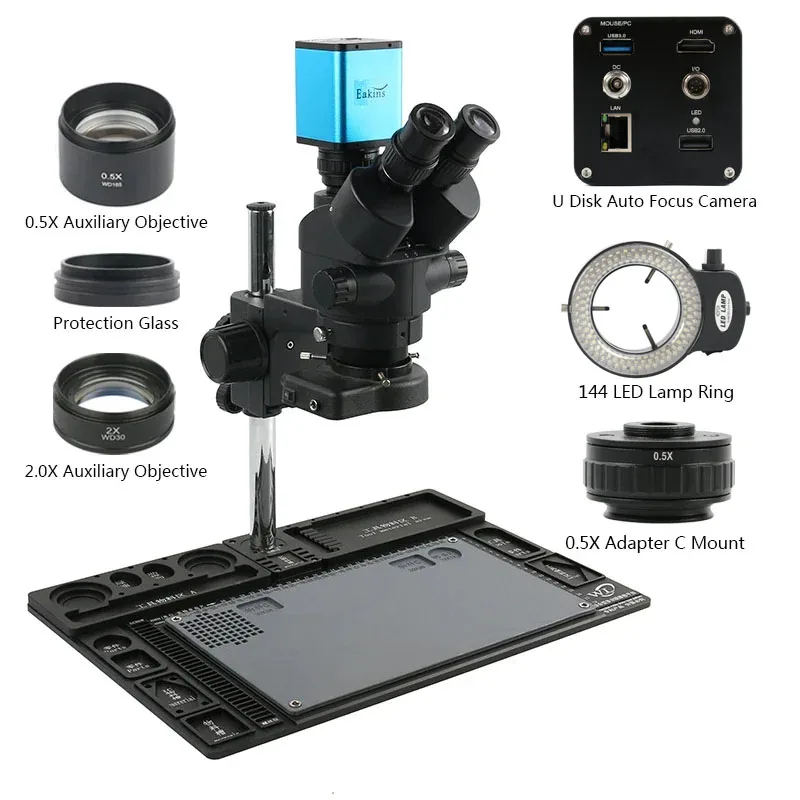 Industry HDMI Auto Focus Autofocus Camera + 3.5X-90X Zoom Trinocular ...