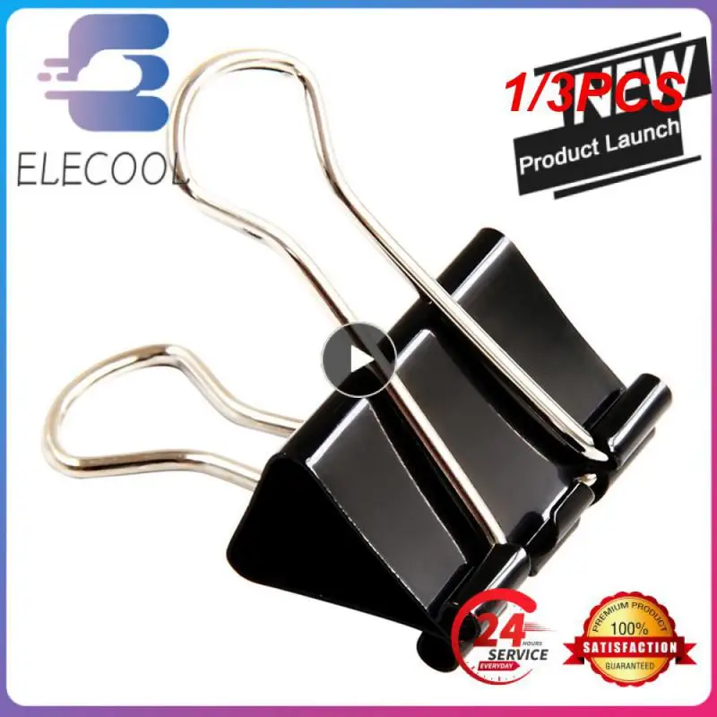 1-3PCS-Paper-Clip-Black-Metal-Binder-Clips-File-Binder-Clips-Office ...