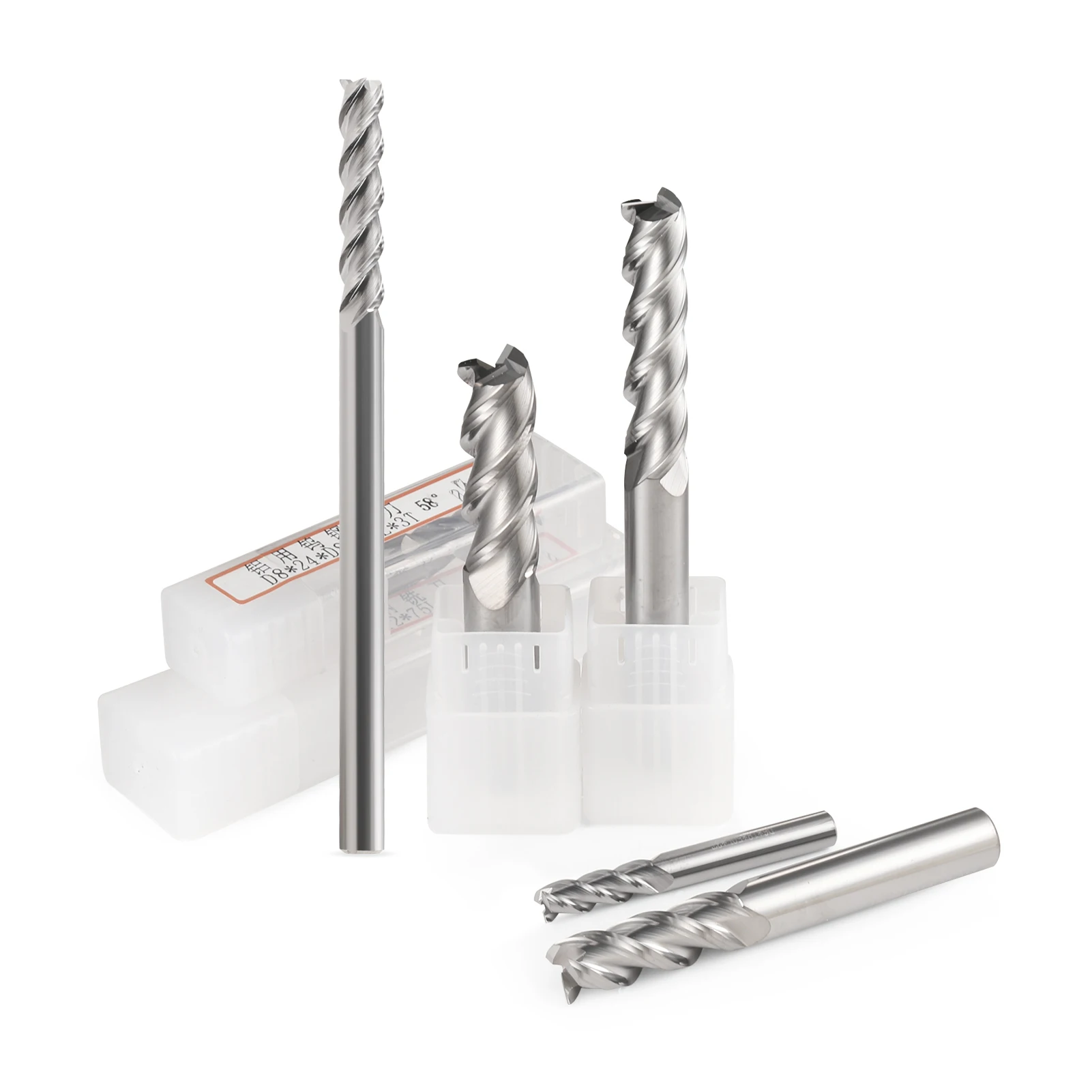 10PCS-HRC58-Solid-Carbide-End-mill-for-Aluminum-Milling-Cutter-1-12mm ...