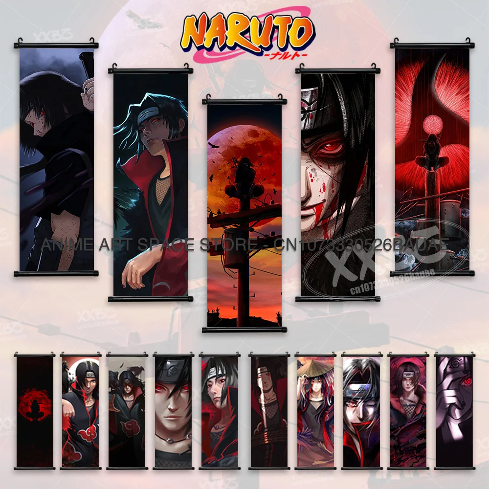 Naruto-Hanging-Painting-Anime-Poster-Itachi-Uchiha-Figures-Scroll ...