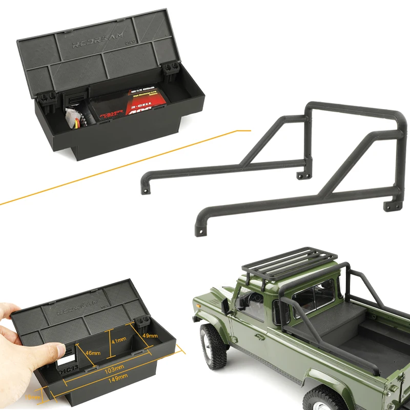 3D-Printing-Tool-Box-Roll-Cage-for-1-10-RC-Crawler-Car-Traxxas-TRX4 ...