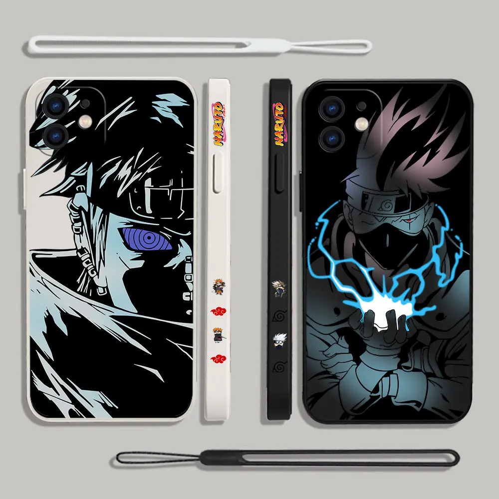Funda De Tel Fono Naruto Nagatos Kakashies Carcasa De Silicona Con Cord
