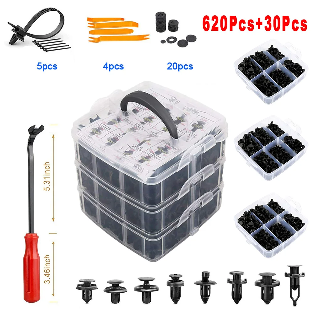 Car-Clips-Plastic-Fasteners-Clips-Body-Push-Fixingr-Pin-Rivet-Bumper ...