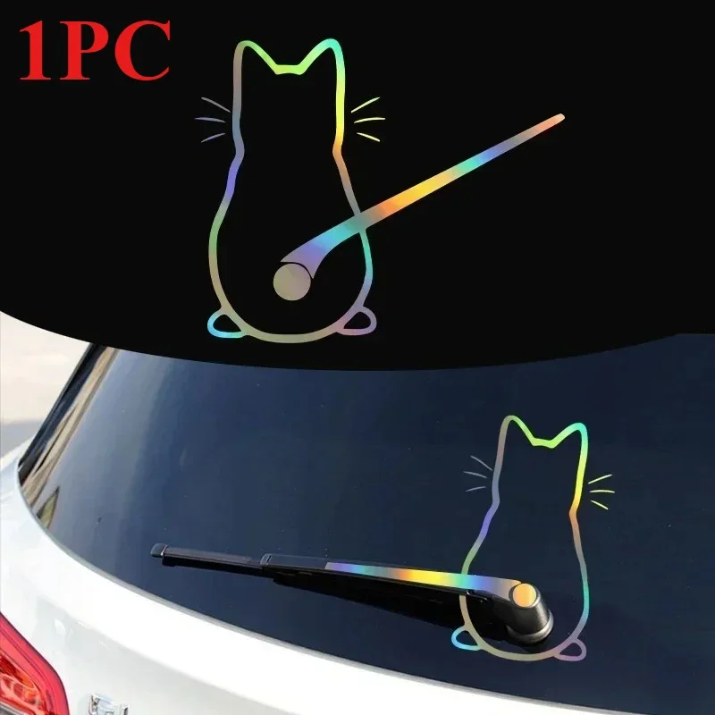 Funny Cat Car Sticker For Rear Window Decor Auto Decoration Kitty Decal ...
