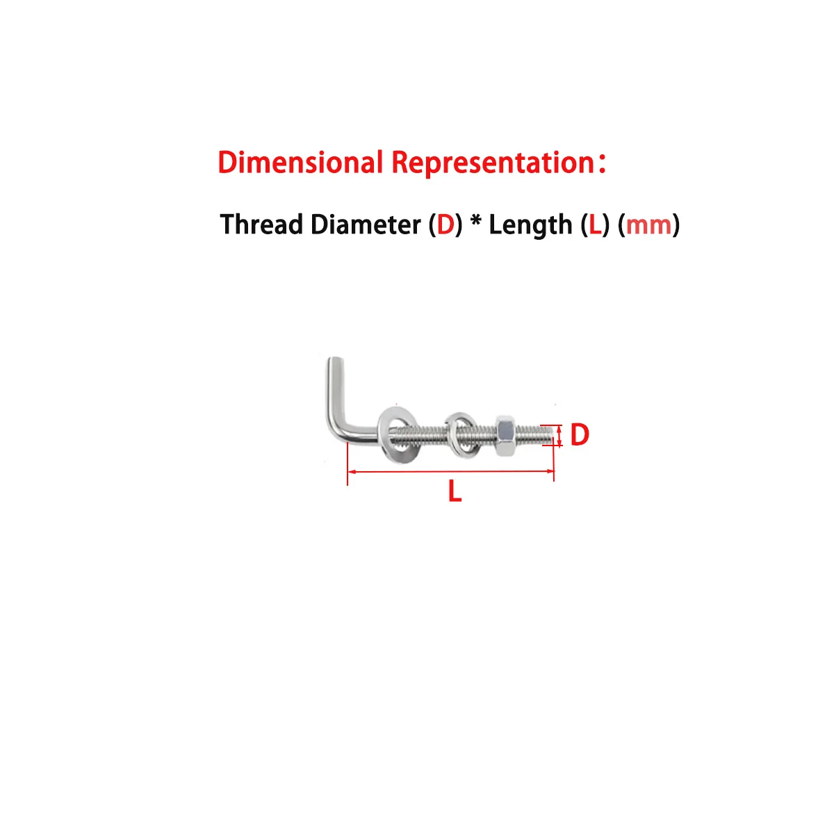 304 Stainless Steel 7-Type Anchor Bolt/l-Type Right Angle Bolt ...