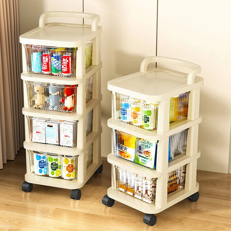 Portable-Baby-Products-Storage-Cabinet-with-Cart-Snack-Shelf-and-Multi ...