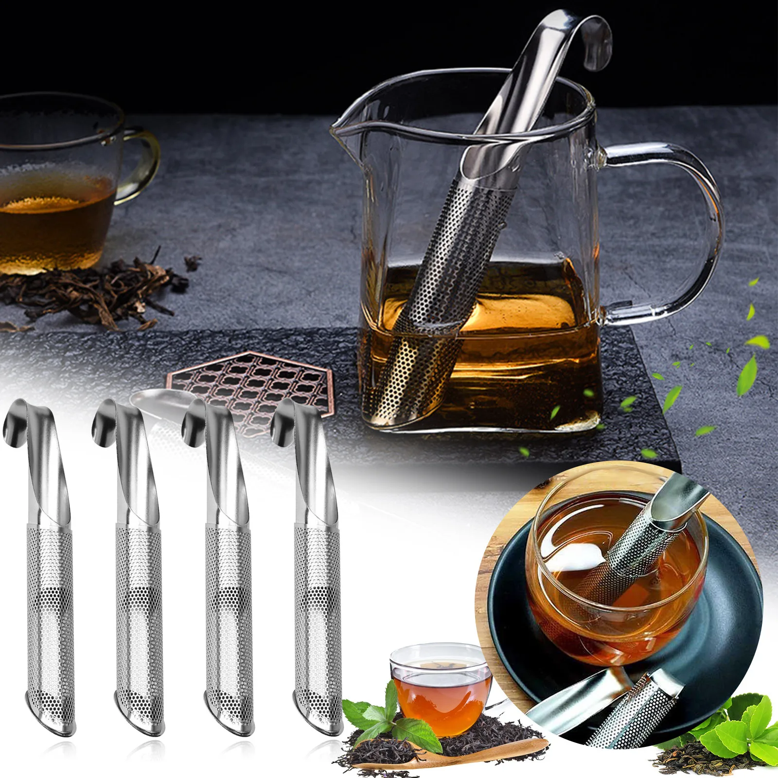 Stainless-Steel-Tea-Infuser-Creative-Pipe-Design-Metal-Tea-Strainer-For ...