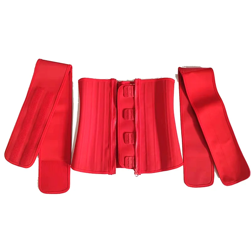 Fajas-Colombianas-Red-Waist-Trainer-Latex-Detachable-Double-Belt ...