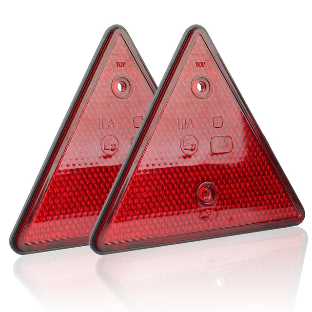 Truck Reflective Plates Red Triangle Taillights Safety Reflectors ...