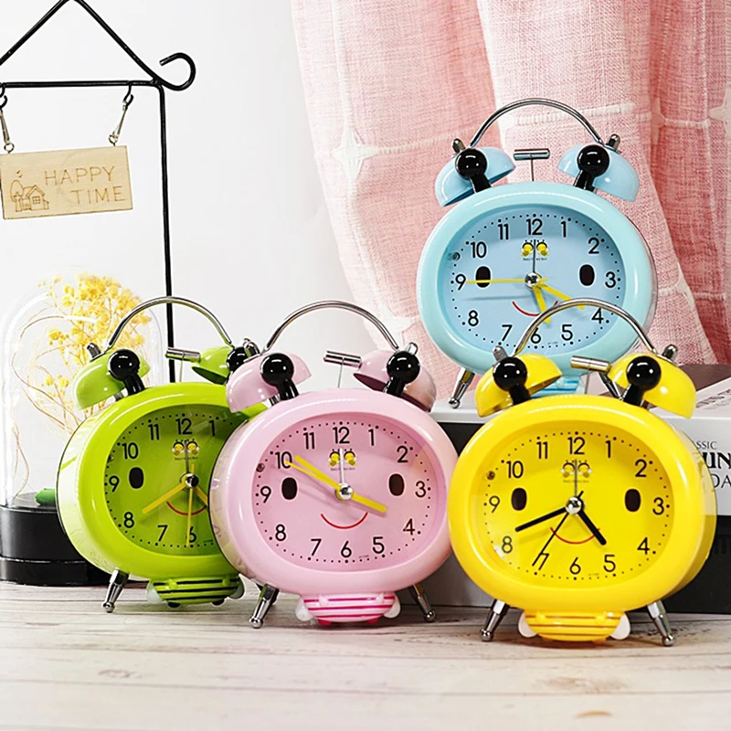 1Pc-Cute-Bee-Student-Bedside-Alarm-Clock-Cartoon-Mini-Ringing-Alarm ...