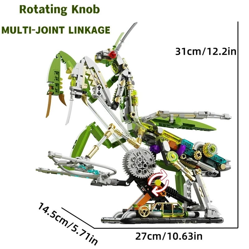 Technical-Mechanical-Mantis-Insect-Life-Set-With-light-Building-Blocks ...