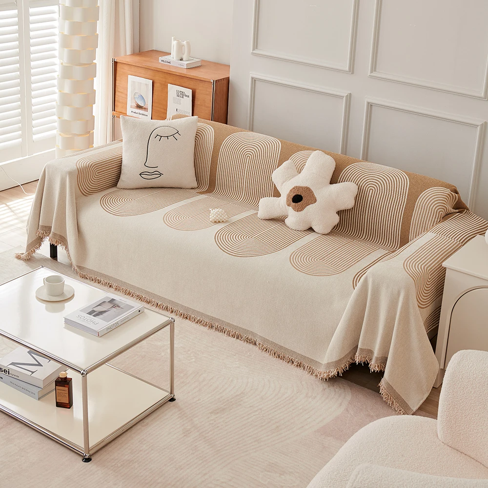 Nordic-Tassel-Throw-Blanket-Four-Season-Sofa-Cover-Dust-Anti-cat ...