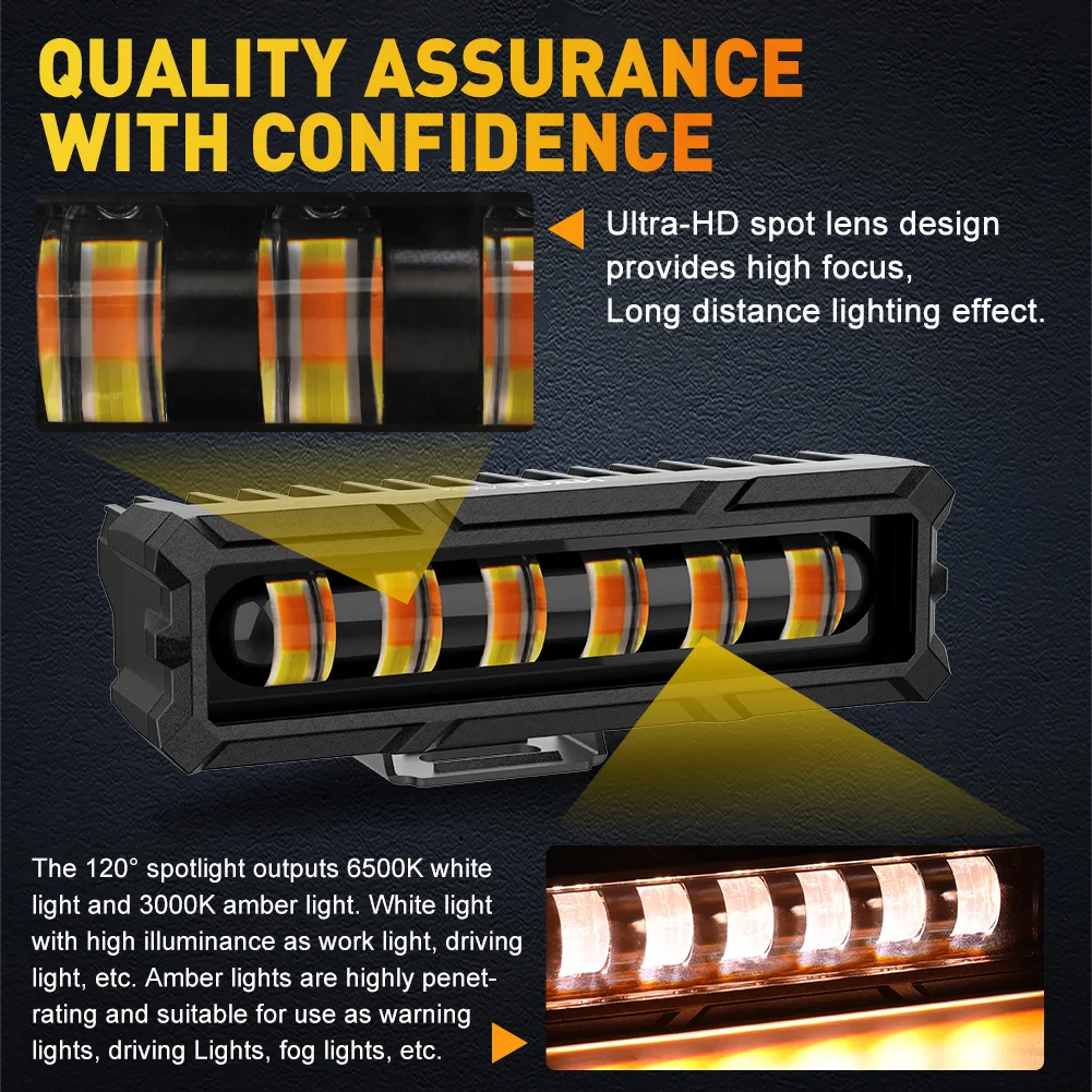 Led Reverse Lights RIGIDON 2 Pcs Led Work Light Bar, 6 Inch 24W Spot ...