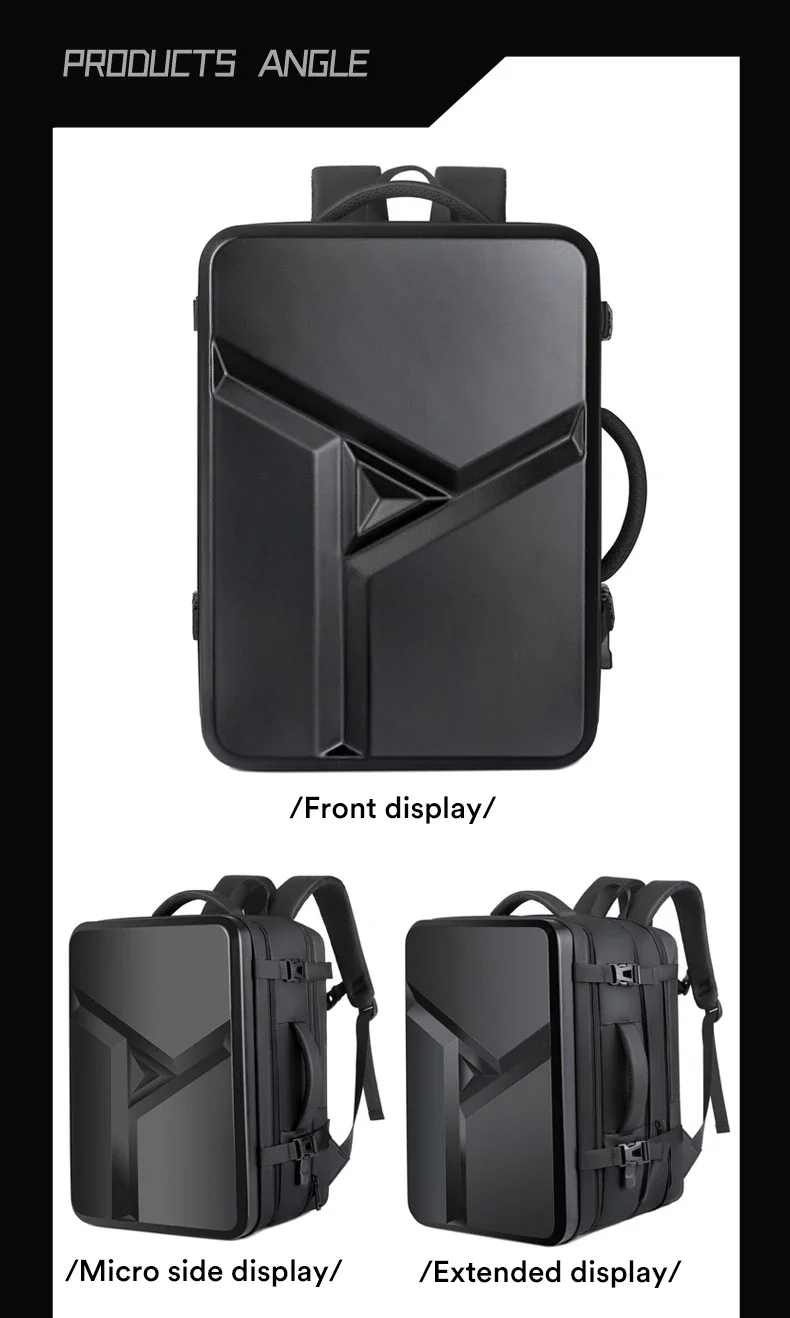 17.3”Hard Shell Backpack Men’s Business Laptop Backpack Thickened 50L ...