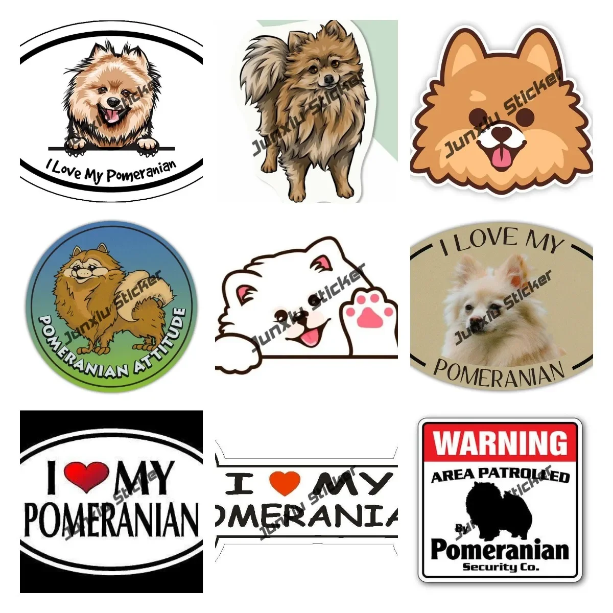 Pomeranian-Dog-Waterproof-Car-Stickers-Vinyl-Decal-Pickup-Car-Body ...